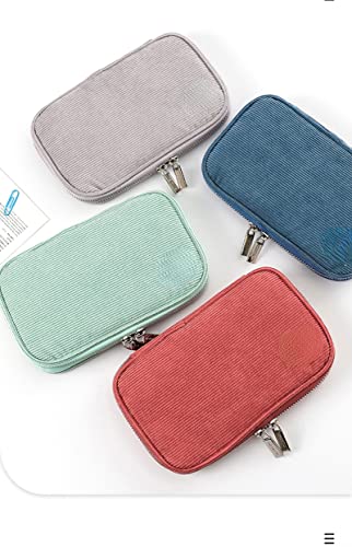 JFMncoZal Pencil case, Corduroy Pencil case, Large Capacity Simple Stationery Bag for Students Green
