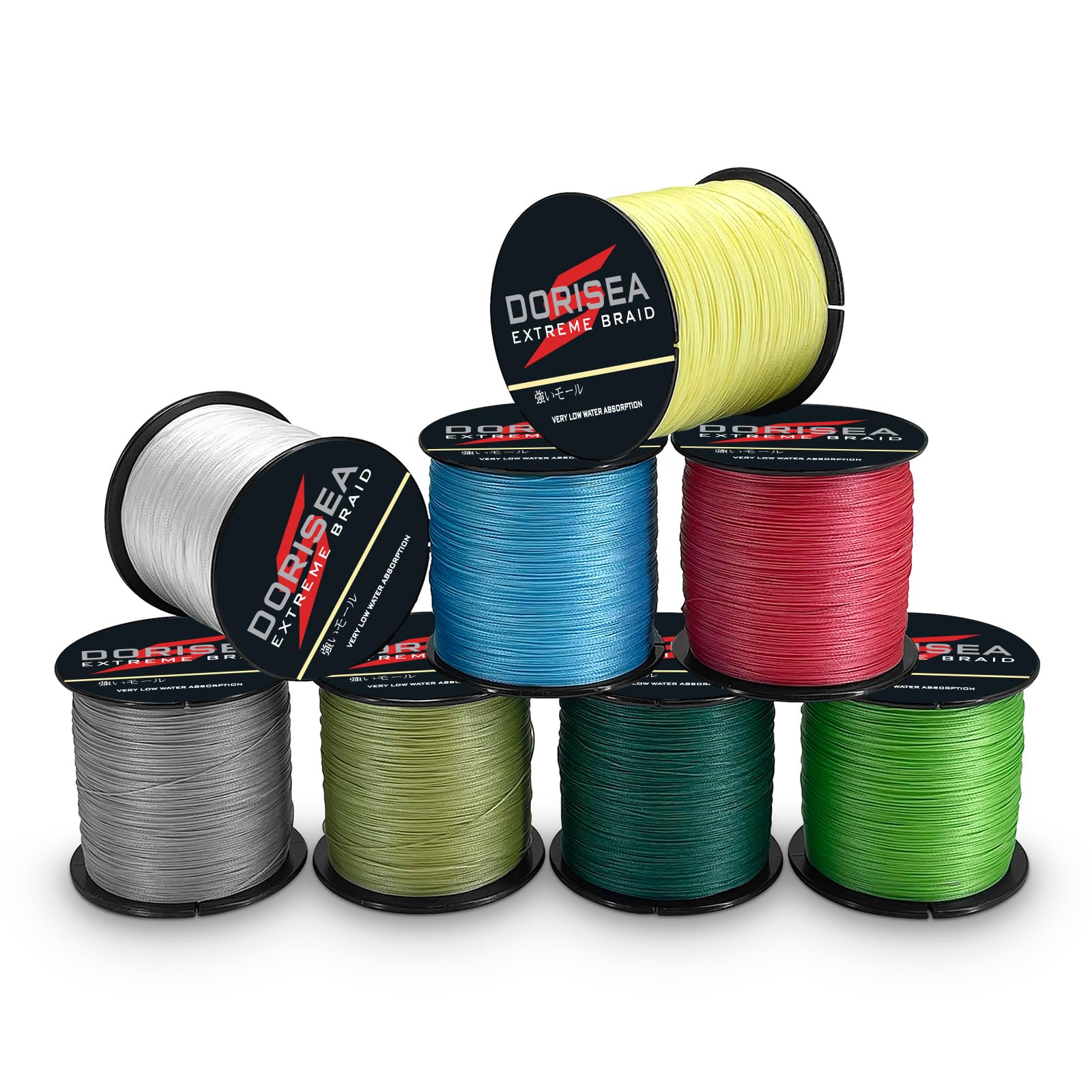 Dorisea Extreme Braid 100% Pe Black Braided Fishing Line 109Yards-2187Yards 6-550Lb Test Fishing Wire Fishing String Incredible Superline Zero Stretch (100m/109Yards 6lb/0.10mm)