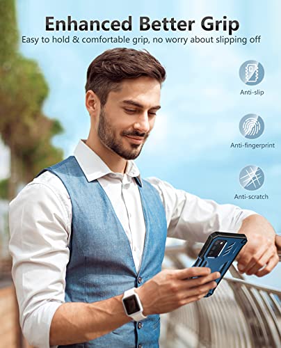 SOiOS for Samsung Galaxy A03s Case: Military Grade Rugged Drop Proof Protection Cases with Kickstand | Heavy Duty Protective Cell Phone Holster Cover | Durable Matte Textured Shockproof TPU Protector