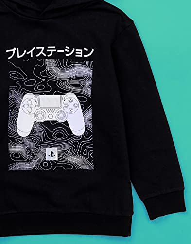 PlayStation Kids Hoodie Boys Games Japanese Logo Black Jumper Jacket 9-10 Years