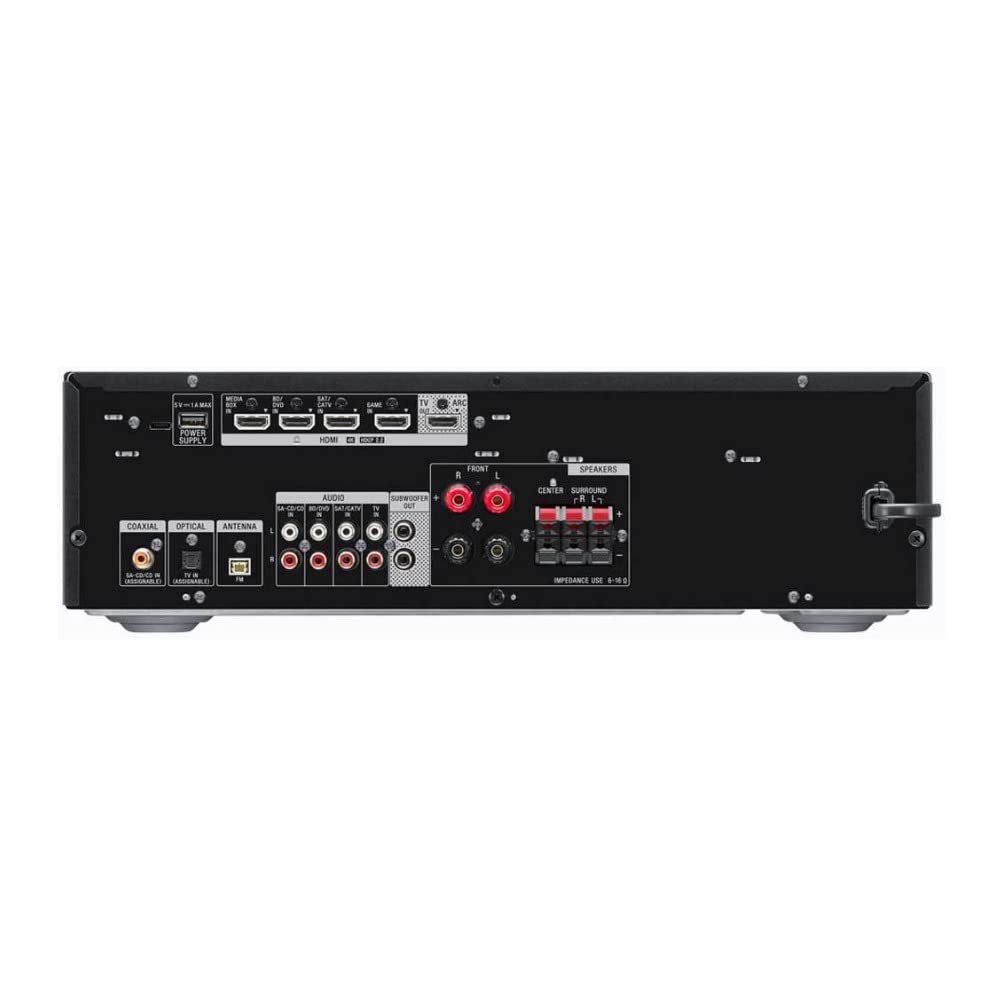 Sony STRDH590 5.2-Channel Home Theater AV Receiver with Speaker Wire Bundle with Banana Plugs and Focus Fastening Cable Ties (3 Items)