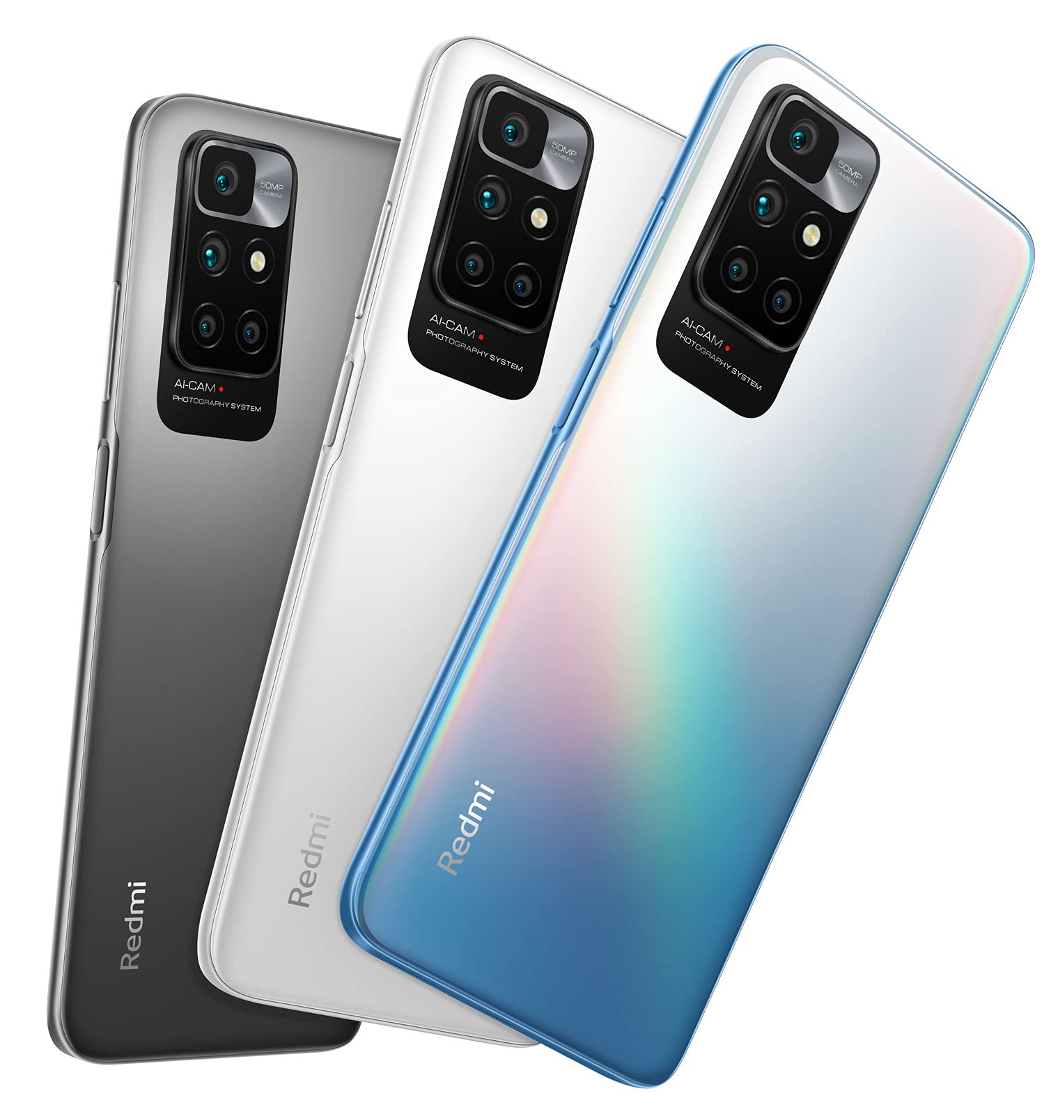 Xiaomi Redmi 10 4G Volte GSM Factory Unlocked 6.5" 50MP Quad Camera (Sprint Boost Cricket) + Fast Car Charger Bundle (Sea Blue, 64GB+4GB)