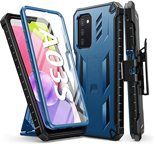 SOiOS for Samsung Galaxy A03s Case: Military Grade Rugged Drop Proof Protection Cases with Kickstand | Heavy Duty Protective Cell Phone Holster Cover | Durable Matte Textured Shockproof TPU Protector