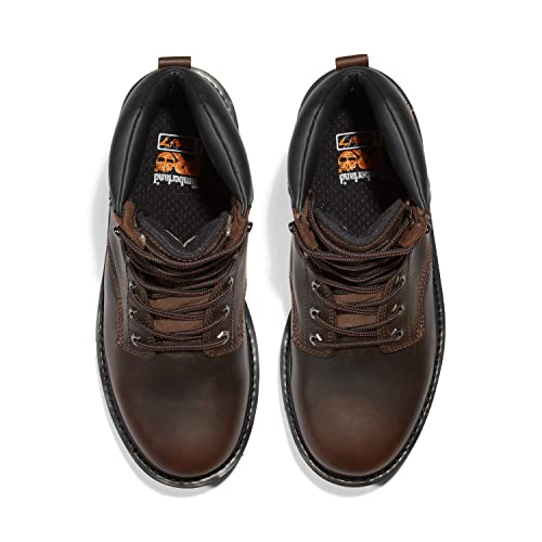 Timberland PRO Men's Pit Boss 6 Inch Soft Toe Industrial Work Boot, Brown, 11.5