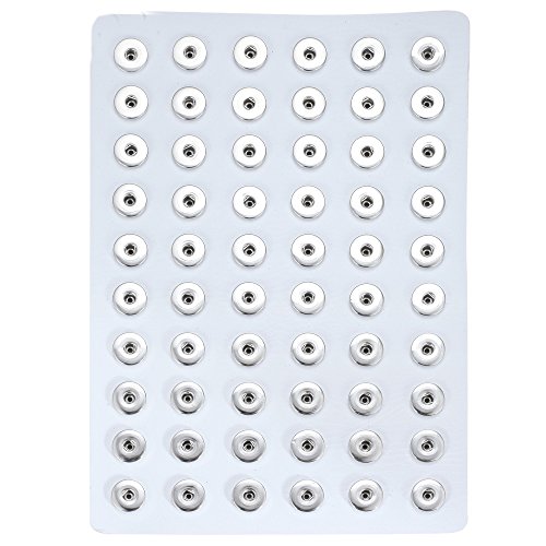LOVGLISTEN Snap Jewelry Display Stands Pu Leather for 18-20MM Snaps Chunks Holds up to 60 Charms (18) (White)