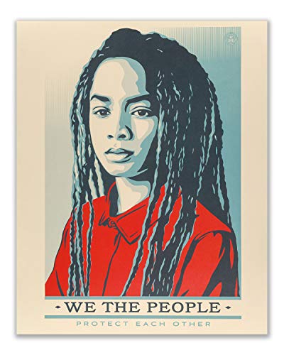 BigWig Prints - Shepard Fairey We the People Posters, Inspirational Wall Art, Defend Dignity and Protect Each Other Prints, Artistic Wall Decor for Home or Office - Unframed Set of 3 (8x10)