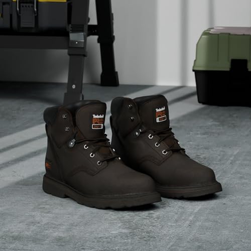 Timberland PRO Men's Pit Boss 6 Inch Soft Toe Industrial Work Boot, Brown, 11.5