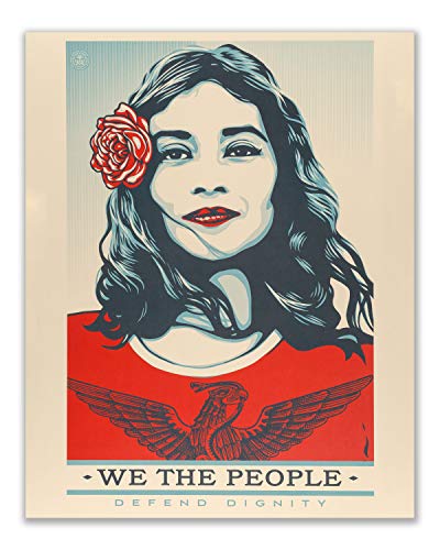 BigWig Prints - Shepard Fairey We the People Posters, Inspirational Wall Art, Defend Dignity and Protect Each Other Prints, Artistic Wall Decor for Home or Office - Unframed Set of 3 (8x10)