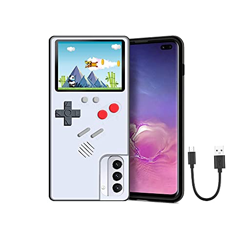 KJArrow Compatible with Samsung Galaxy S21 Game Case with 36 Classic Games, Playable Gameboy Case for Samsung Galaxy S21 White