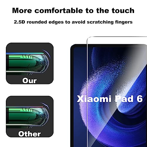 Suttkue for Xiaomi Pad 6/6 Pro 11.00 inch Screen Protector&Camera Lens Protector,9H Hardness, Anti-Scratch, Tempered Glass flim, Case Friendly, Anti-Fingerprint,Anti-Scratch,(2+2PACK)