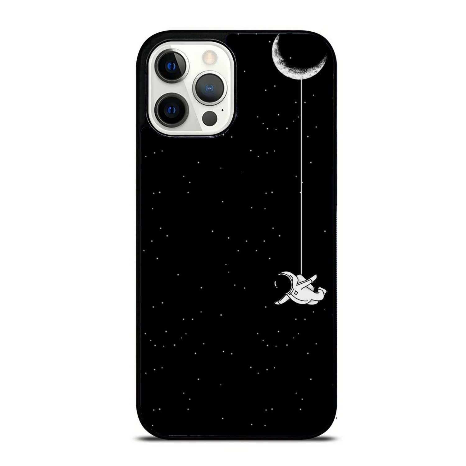 Astronaut Hanging on The Moon Space Free Fall Jump Rope Minimalist Kids Case - Compatible with iPhone 13 12 11 X XS XR 8 7 6 6s Plus Mini Pro Max (XR)