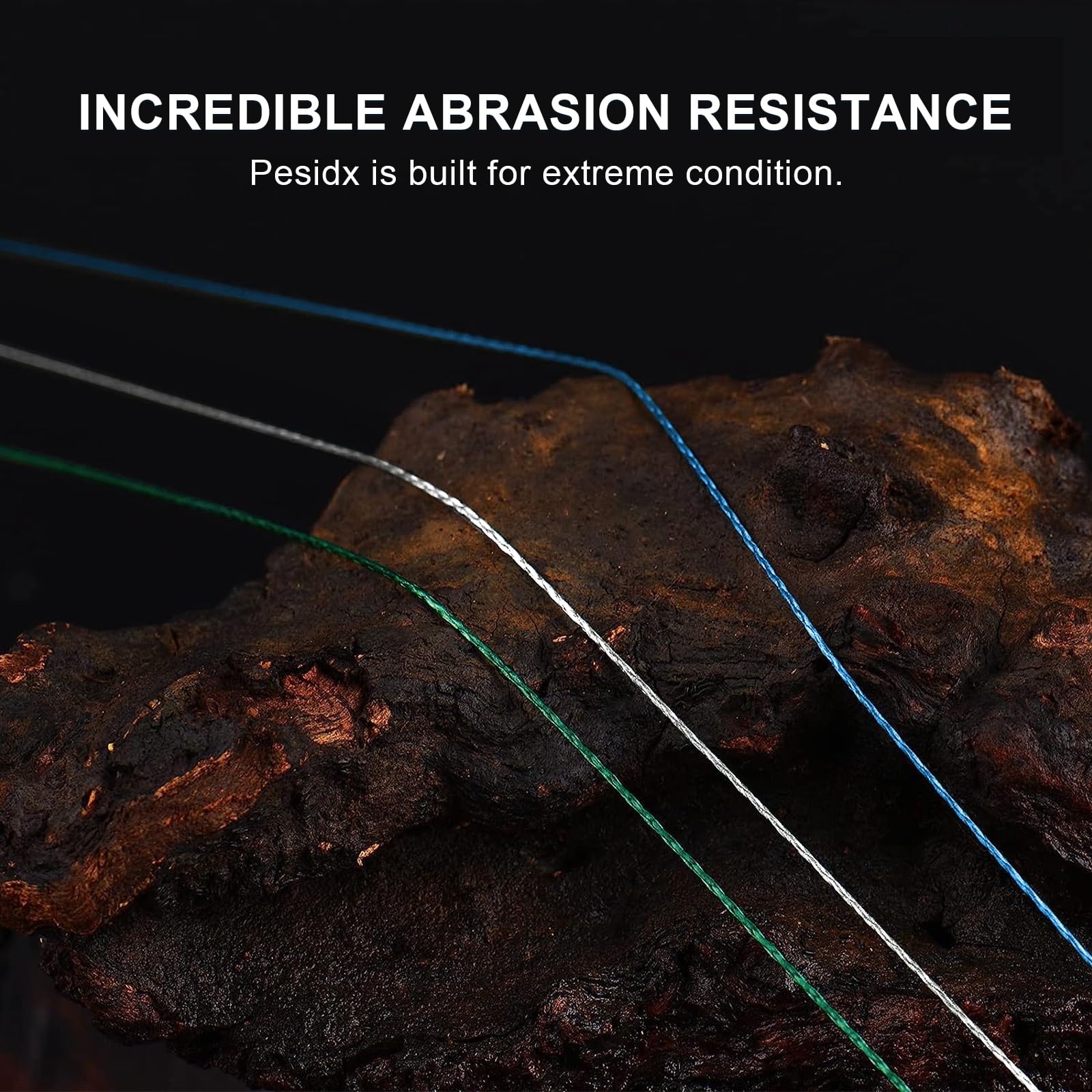 Pesidx Braided Fishing Line, Abrasion Resistant Braided Lines, High Sensitivity and Zero Stretch, 4 Strands to 8 Strands with Smaller Diameter