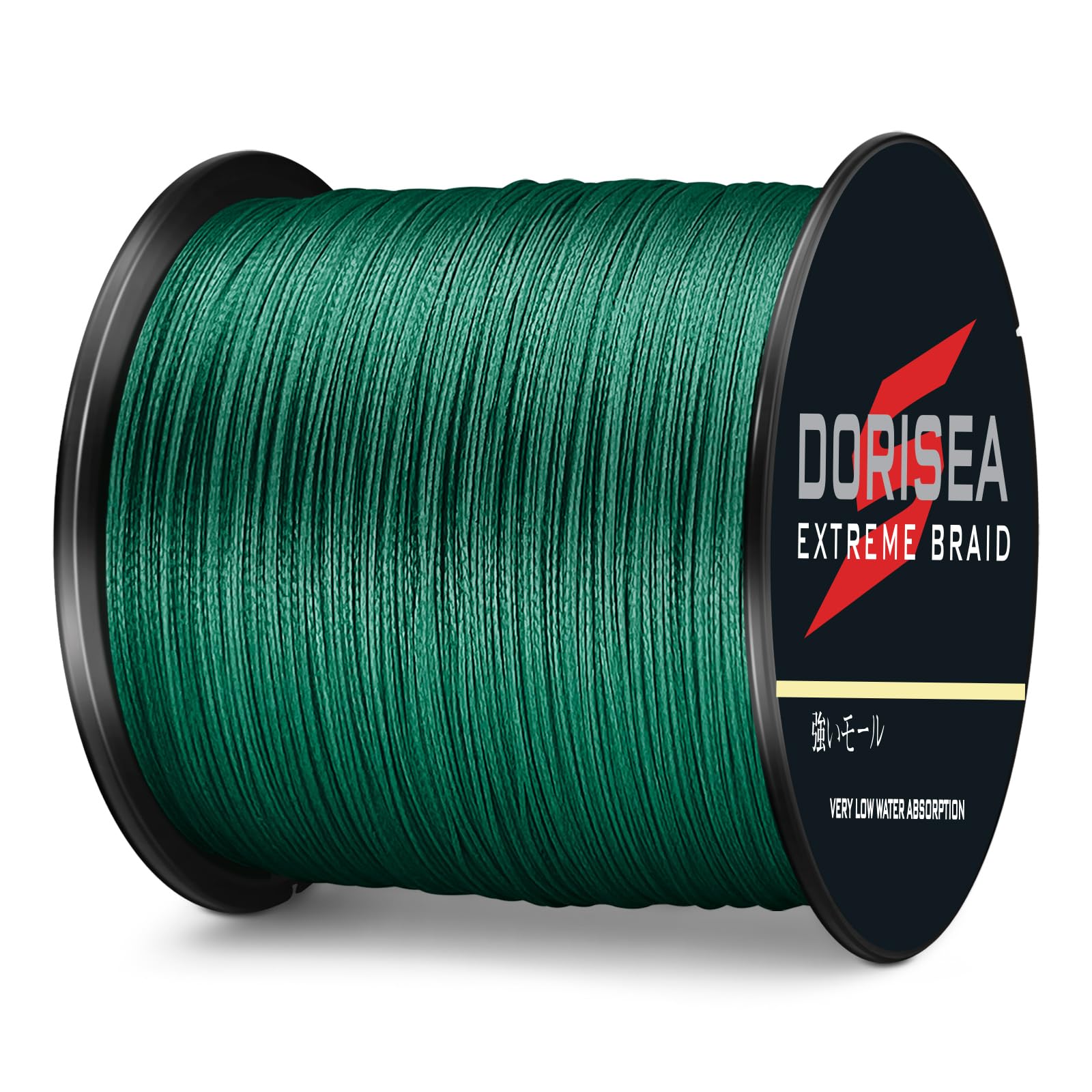 Dorisea Extreme Braid 100% Pe Moss Green Braided Fishing Line 109Yards-2187Yards 6-550Lb Test Fishing Wire Fishing String Incredible Superline Zero Stretch (100m/109Yards 6lb/0.10mm)