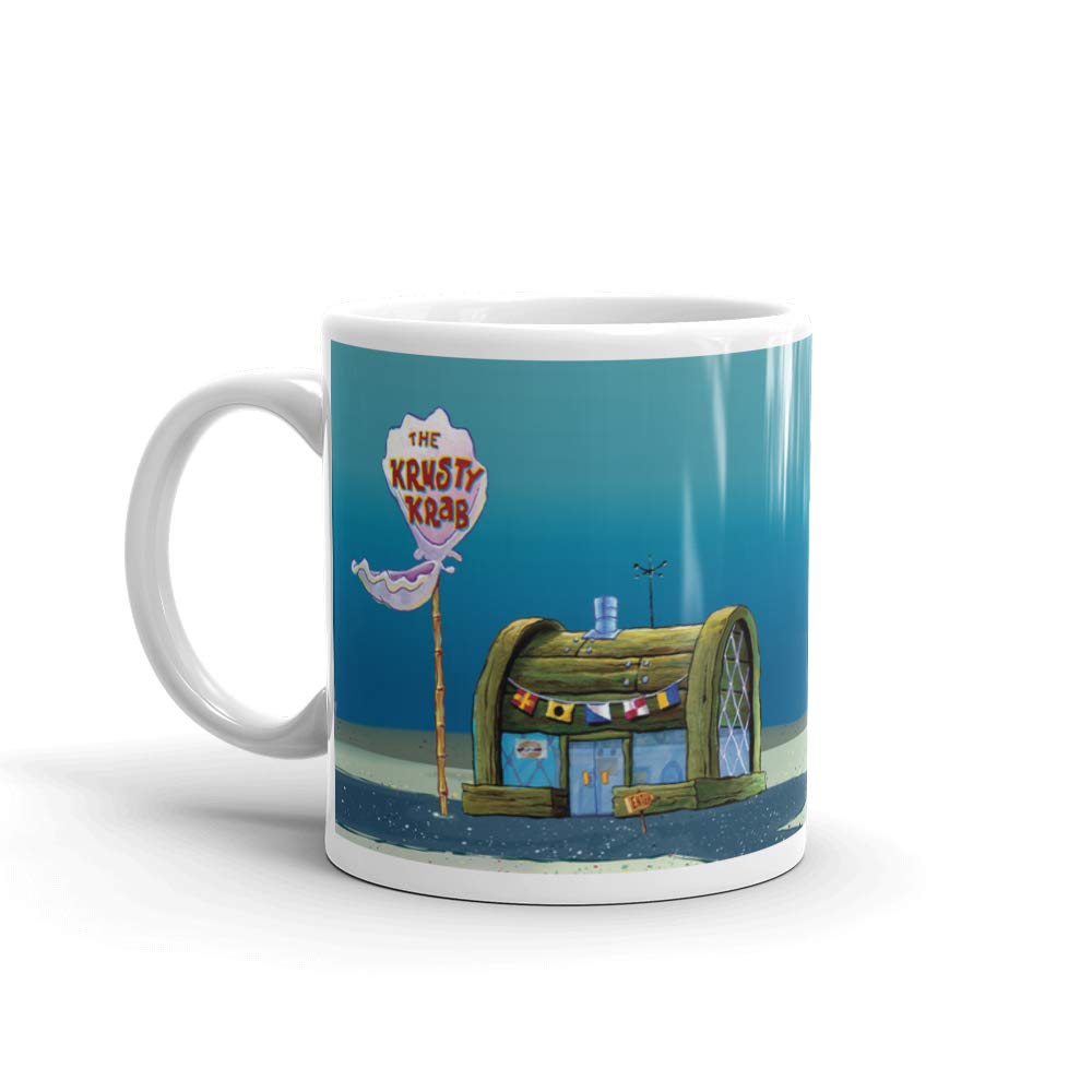 SpongeBob SquarePants The Krusty Krab 11 oz White Mug- Officially Licensed