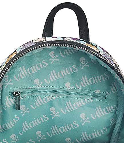 Loungefly Disney Villains Mini-Backpack Handbag Maleficent Cruella Ursula Print