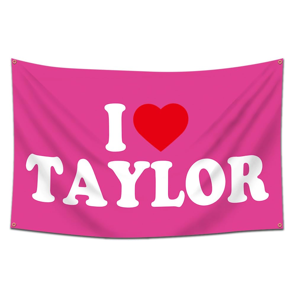 kruboy I love Taylor flag 36x60Inch Pink Tapestry Taylor 2024 Banner for Bedroom Living Room Dorm Wall Deco