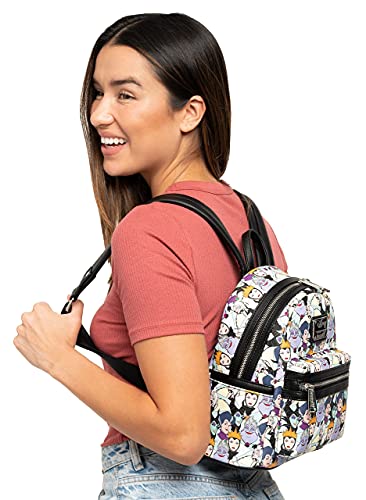 Loungefly Disney Villains Mini-Backpack Handbag Maleficent Cruella Ursula Print