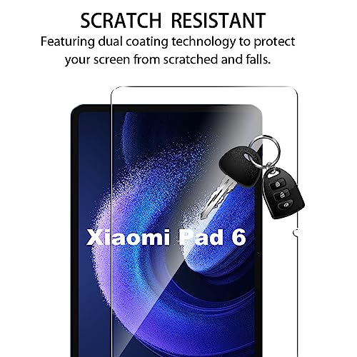 Suttkue for Xiaomi Pad 6/6 Pro 11.00 inch Screen Protector&Camera Lens Protector,9H Hardness, Anti-Scratch, Tempered Glass flim, Case Friendly, Anti-Fingerprint,Anti-Scratch,(2+2PACK)