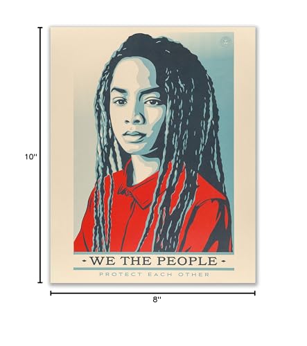 BigWig Prints - Shepard Fairey We the People Posters, Inspirational Wall Art, Defend Dignity and Protect Each Other Prints, Artistic Wall Decor for Home or Office - Unframed Set of 3 (8x10)