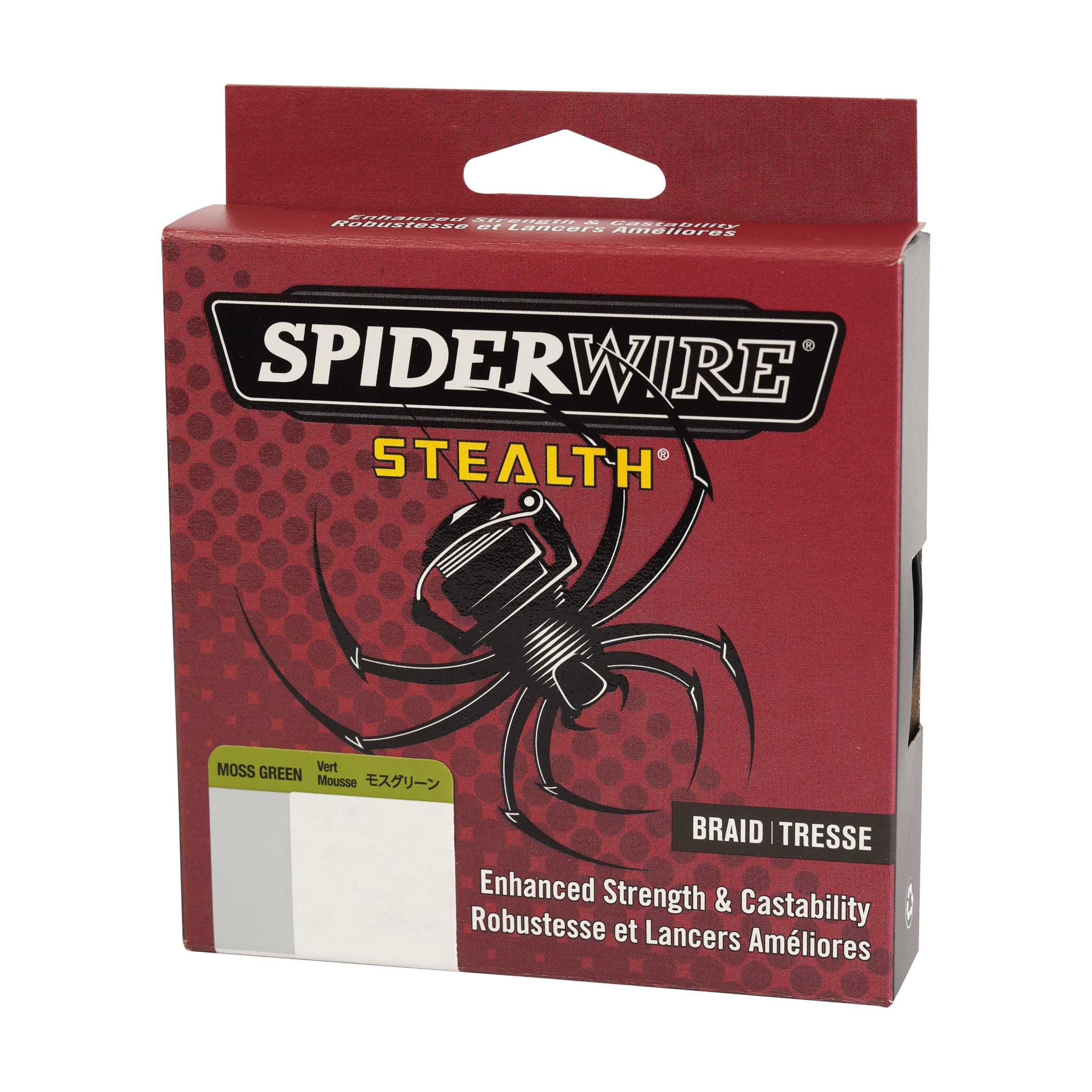 SpiderWire Stealth® Superline, Moss Green, 20lb | 9kg, 200yd | 182m Braided Fishing Line, Suitable for Freshwater and Saltwater Environments
