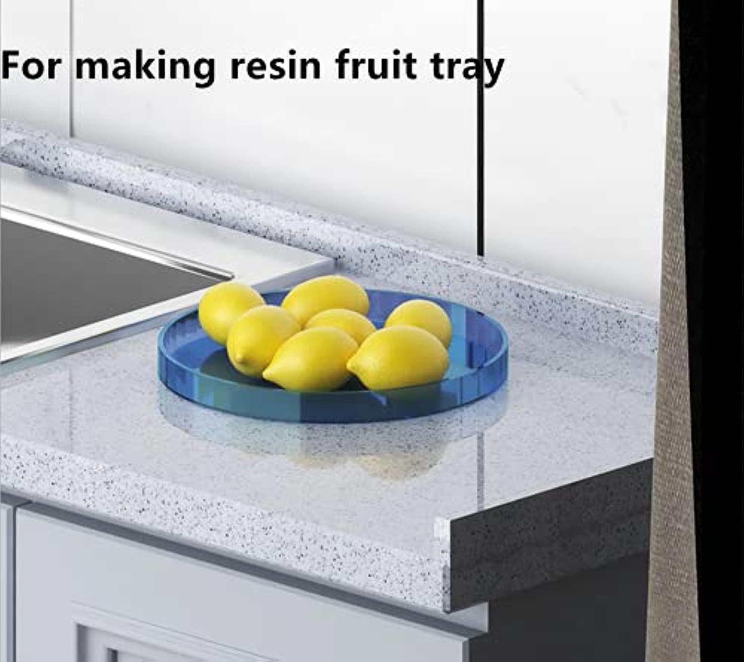 Silicone Tray Mold for Big Round Planter,6'' Plant Saucer Concrete Molds Resin Fruit Tray Mold