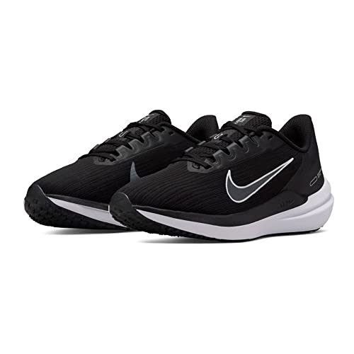 Nike Women's Air Winflo 9 Running Shoes, Black/White-Dk Smokey Grey, 8 M US
