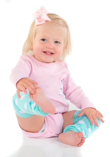 juDanzy 3 Pair Baby Girl Leg Warmers Aqua Polka Dot, Powder Pink Polka Dot, Lavender Polka Dot (Newborn)