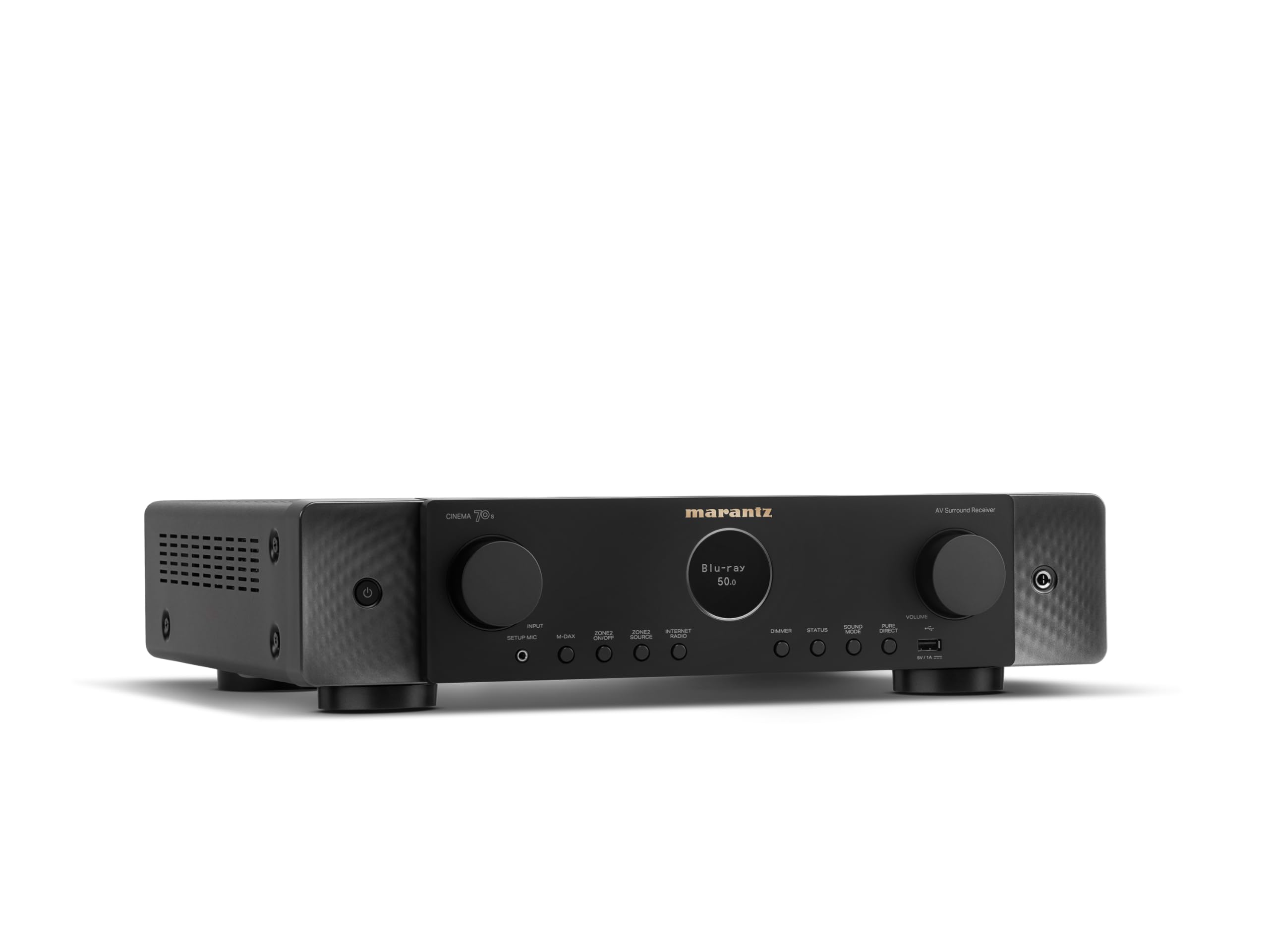 Marantz Cinema 70S 7.2-Ch Receiver (50W X 7) - 4K/120 and 8K Home Theater Receiver, Built-in Bluetooth, Wi-Fi & HEOS Multi-Room, Supports Dolby Atmos, DTS:X