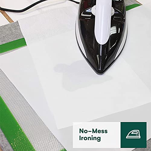 Precision Fusing Mat (17" x 17") Includes Non-Slip/Nonstick mat with See-Through Design for Appliqué Creation, and Bonus Teflon Coated Pressing Sheet!
