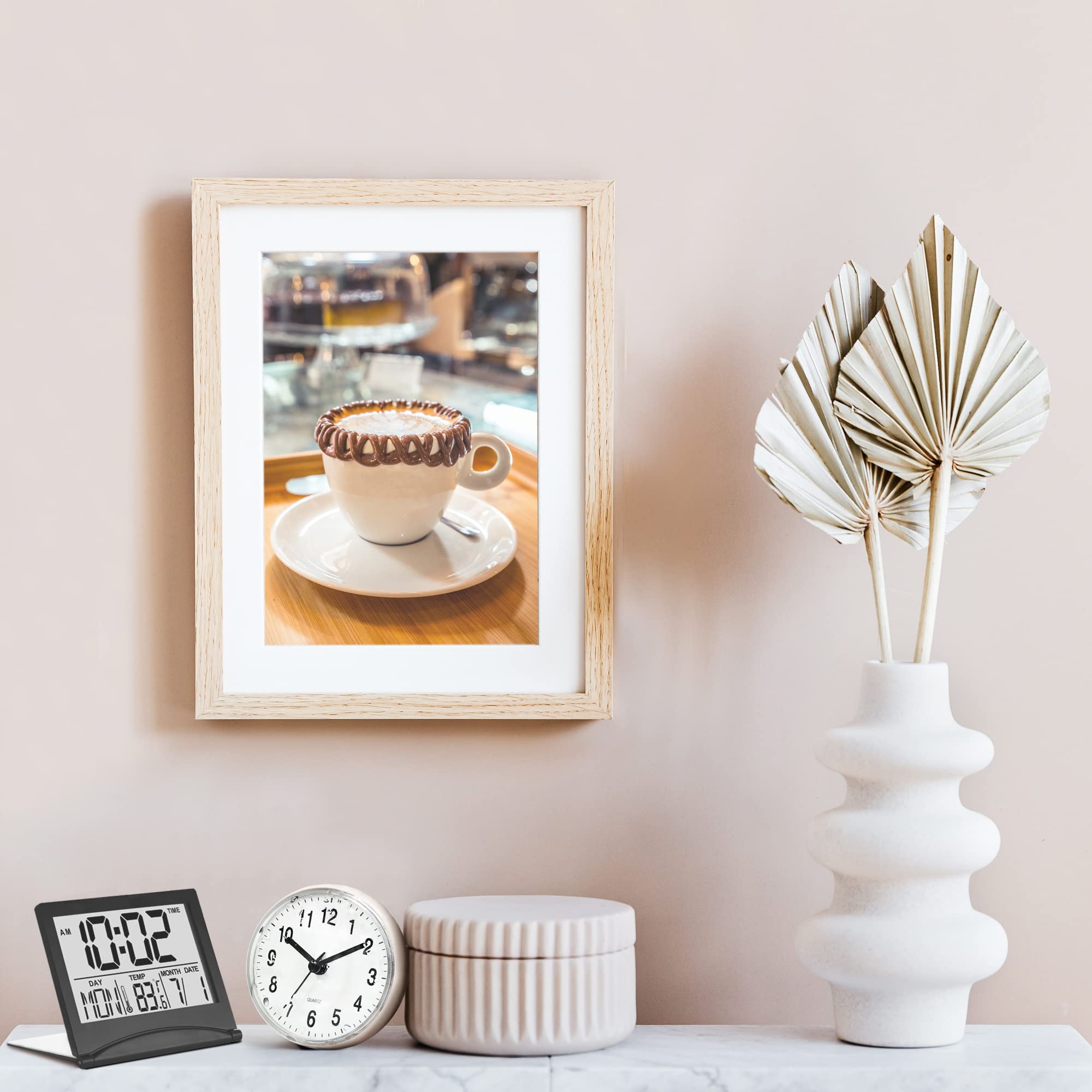 Betus 11x14 White Picture Mats, Acid Free, 1/16 Inches Thickness, White Core Bevel Cut Frame Mattes for 8x10 Pictures - Pack of 10