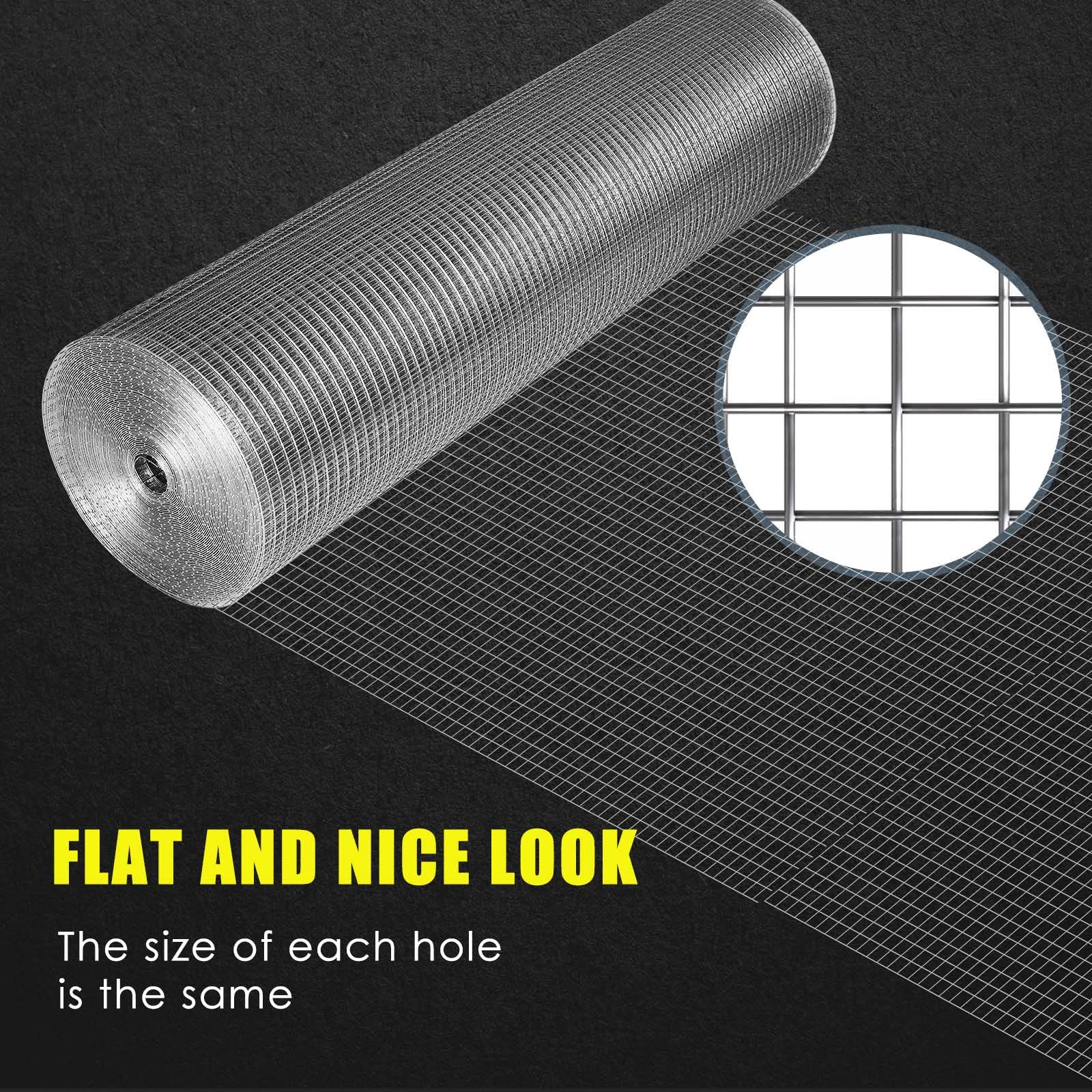 GoldPeak Hardware Cloth 1/2 inch 24in. x 50ft. 19 Gauge - Hardware Mesh & Wire Cloth Snake Fencing Welded Wire Fence Roll Gopher Barrier