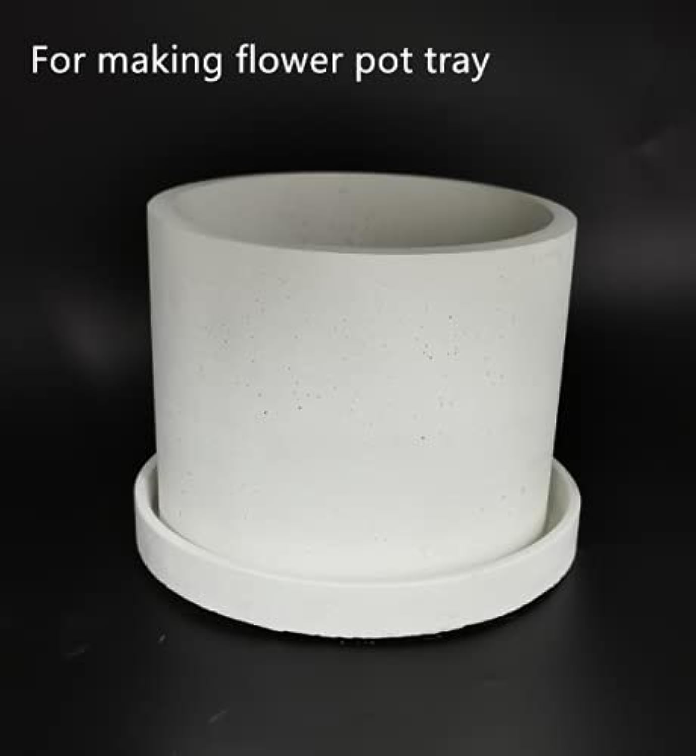 Silicone Tray Mold for Big Round Planter,6'' Plant Saucer Concrete Molds Resin Fruit Tray Mold