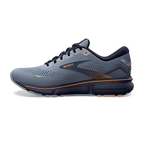 Brooks Men's Ghost 15 Neutral Running Shoe - Flintstone/Peacoat/Oak - 10.5 Wide