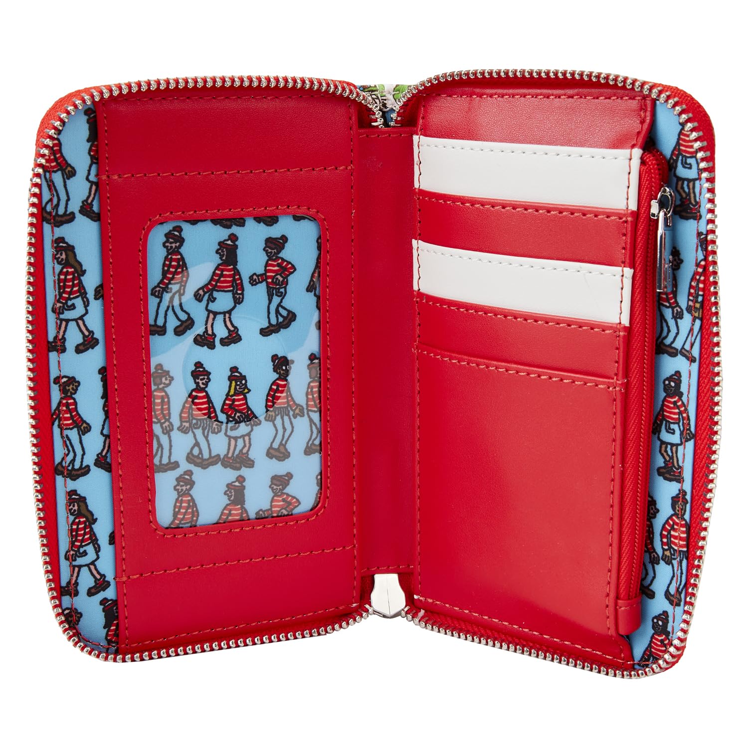 Where's Waldo Allover Print Zip Around Wallet