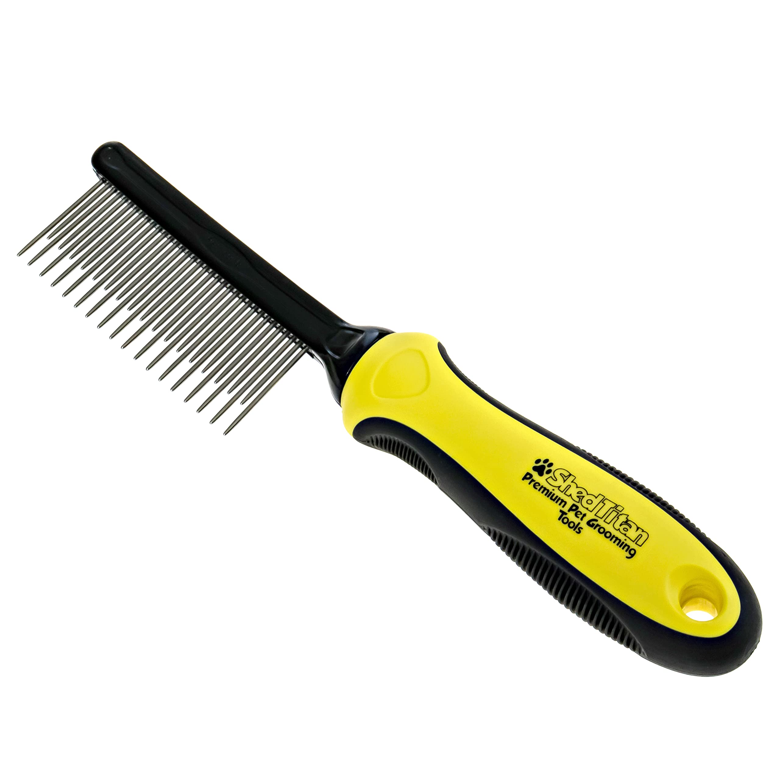 ShedTitan Metal Dog Comb for Matted Hair & Detangler Combs Set - Remove Tangles & Matted Fur - Easy Safe Cat & Dog Combs for Grooming Doodles