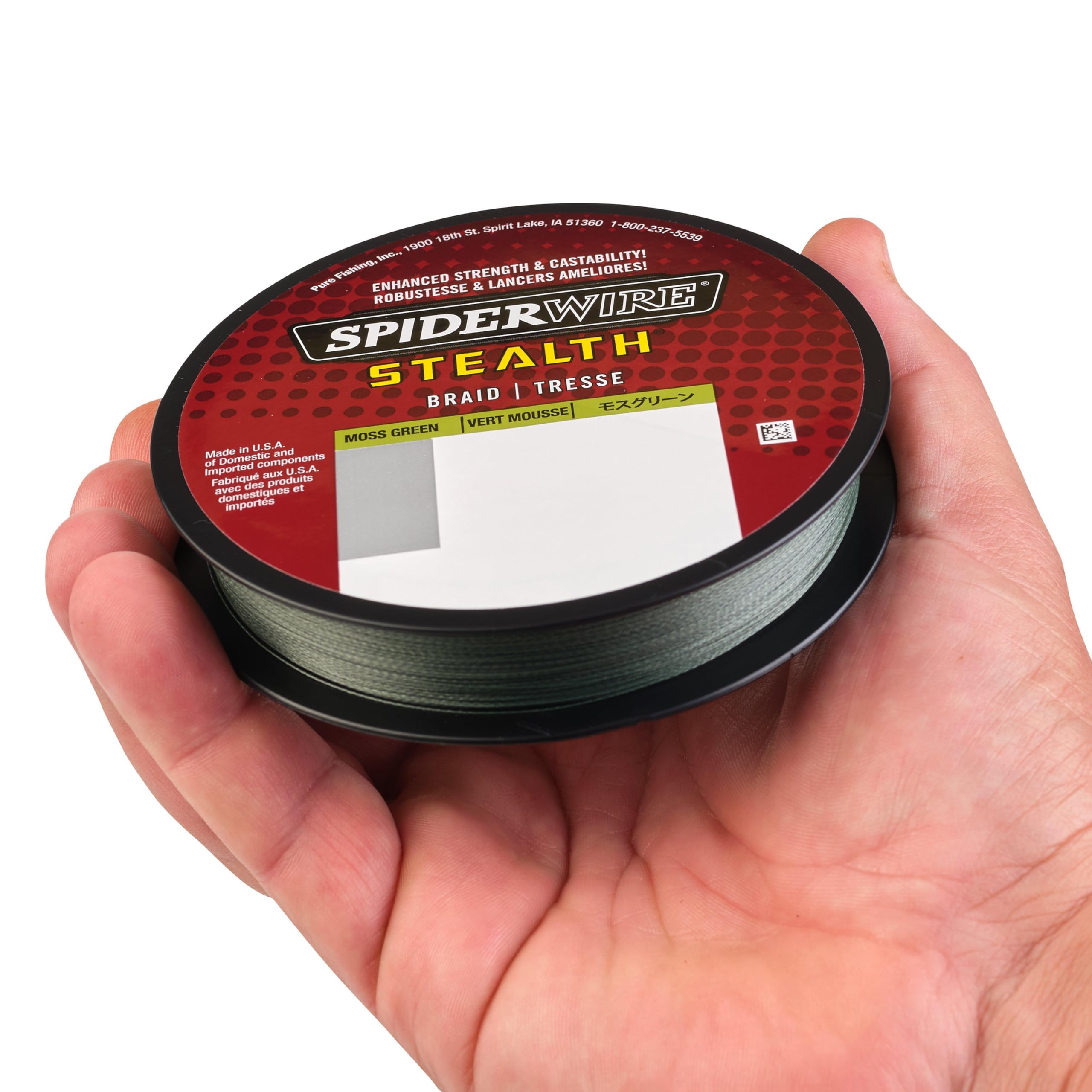SpiderWire Stealth® Superline, Moss Green, 20lb | 9kg, 200yd | 182m Braided Fishing Line, Suitable for Freshwater and Saltwater Environments