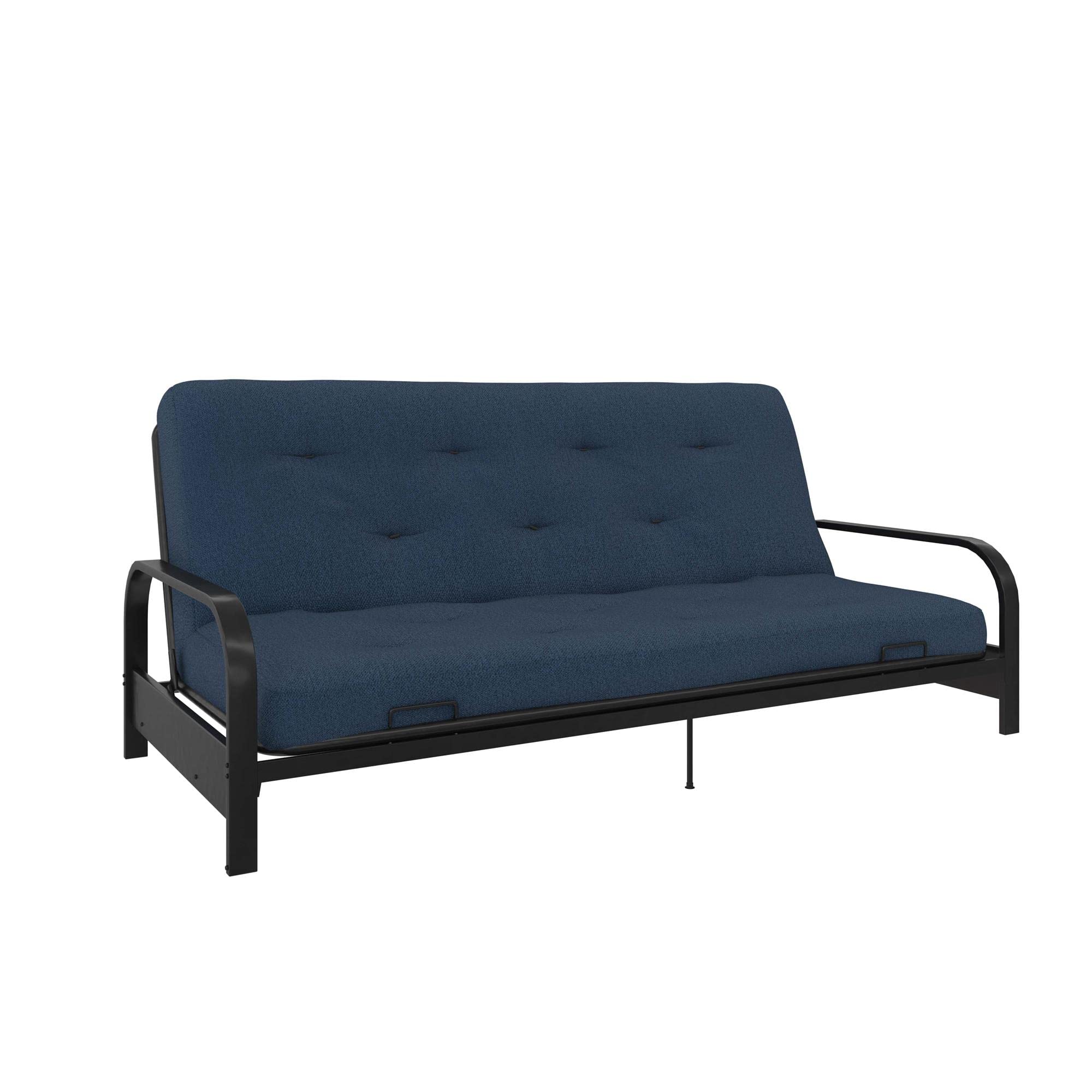 DHP Braga 6" Full Size Microfiber Coil Futon Mattress in Blue