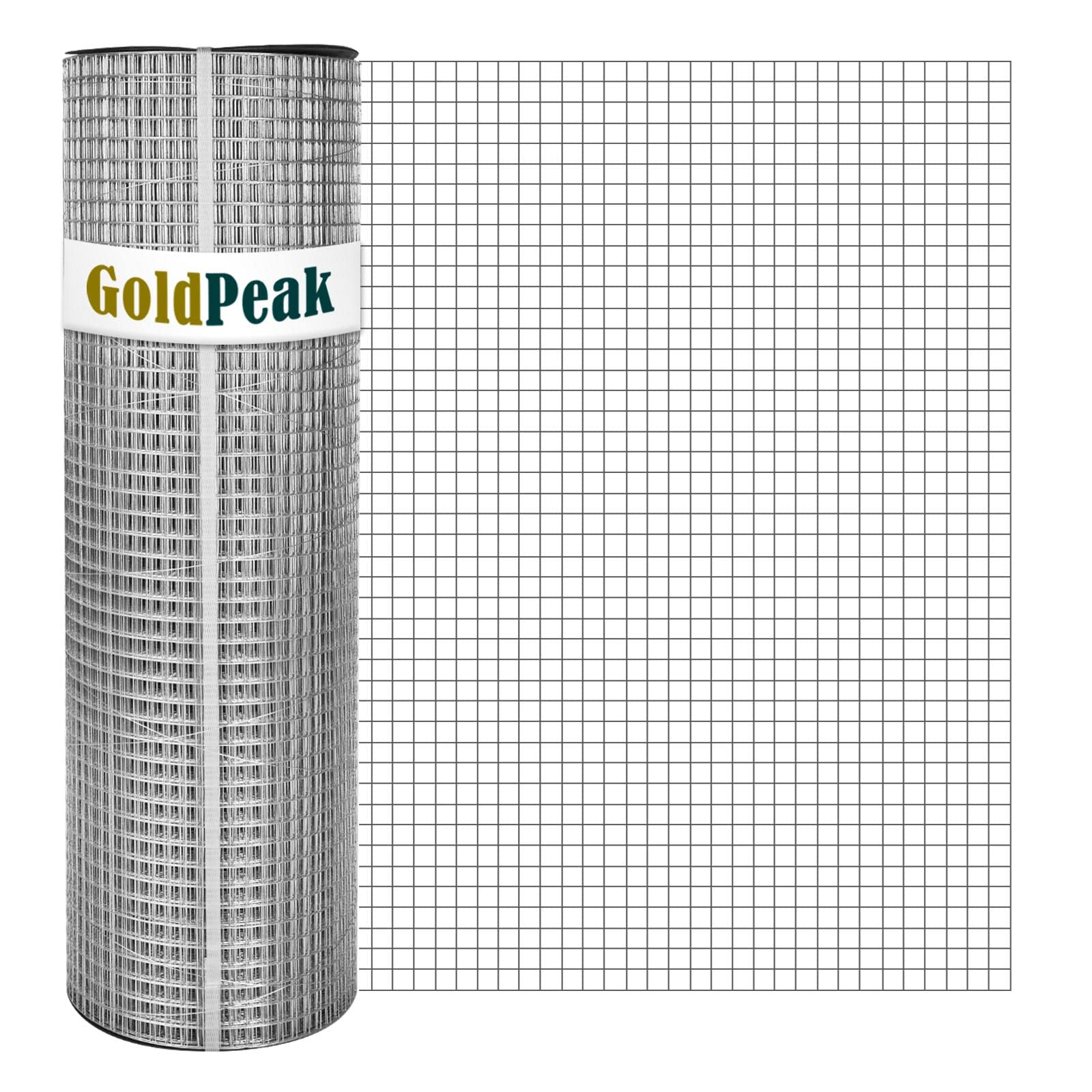 GoldPeak Hardware Cloth 1/2 inch 24in. x 50ft. 19 Gauge - Hardware Mesh & Wire Cloth Snake Fencing Welded Wire Fence Roll Gopher Barrier