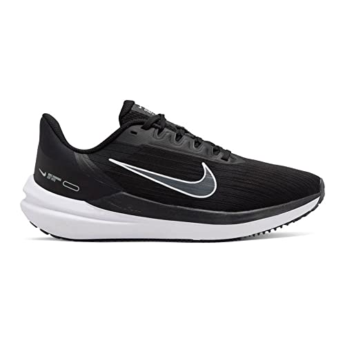 Nike Women's Air Winflo 9 Running Shoes, Black/White-Dk Smokey Grey, 8 M US