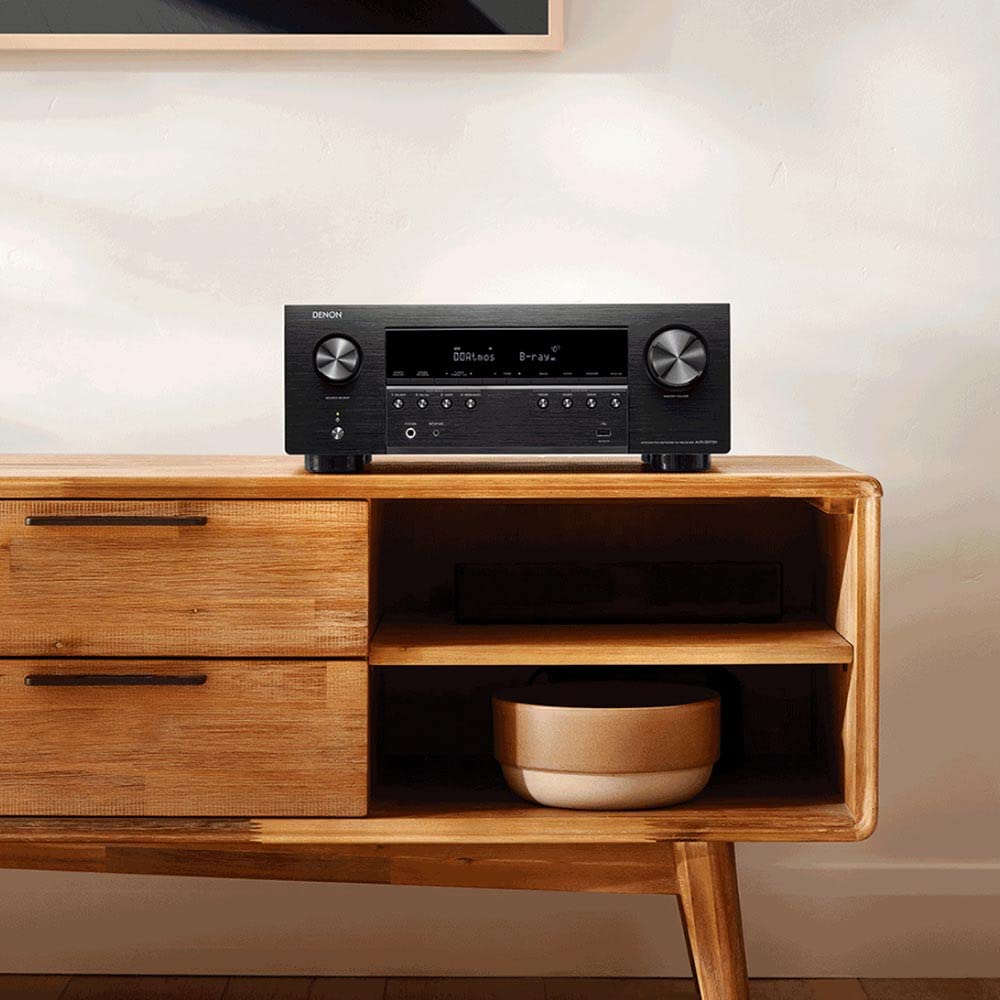 Denon AVR-S970H 8K Ultra HD 7.2 Channel (90Watt X 7) AV Receiver 2022 Model - Built for Gaming, Music Streaming, 3D Audio & Video, Alexa + HEOS, Black (Renewed)