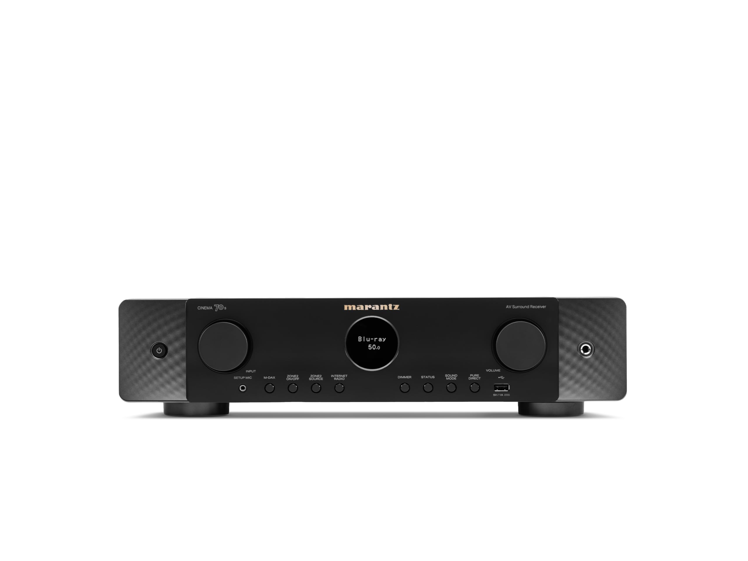 Marantz Cinema 70S 7.2-Ch Receiver (50W X 7) - 4K/120 and 8K Home Theater Receiver, Built-in Bluetooth, Wi-Fi & HEOS Multi-Room, Supports Dolby Atmos, DTS:X