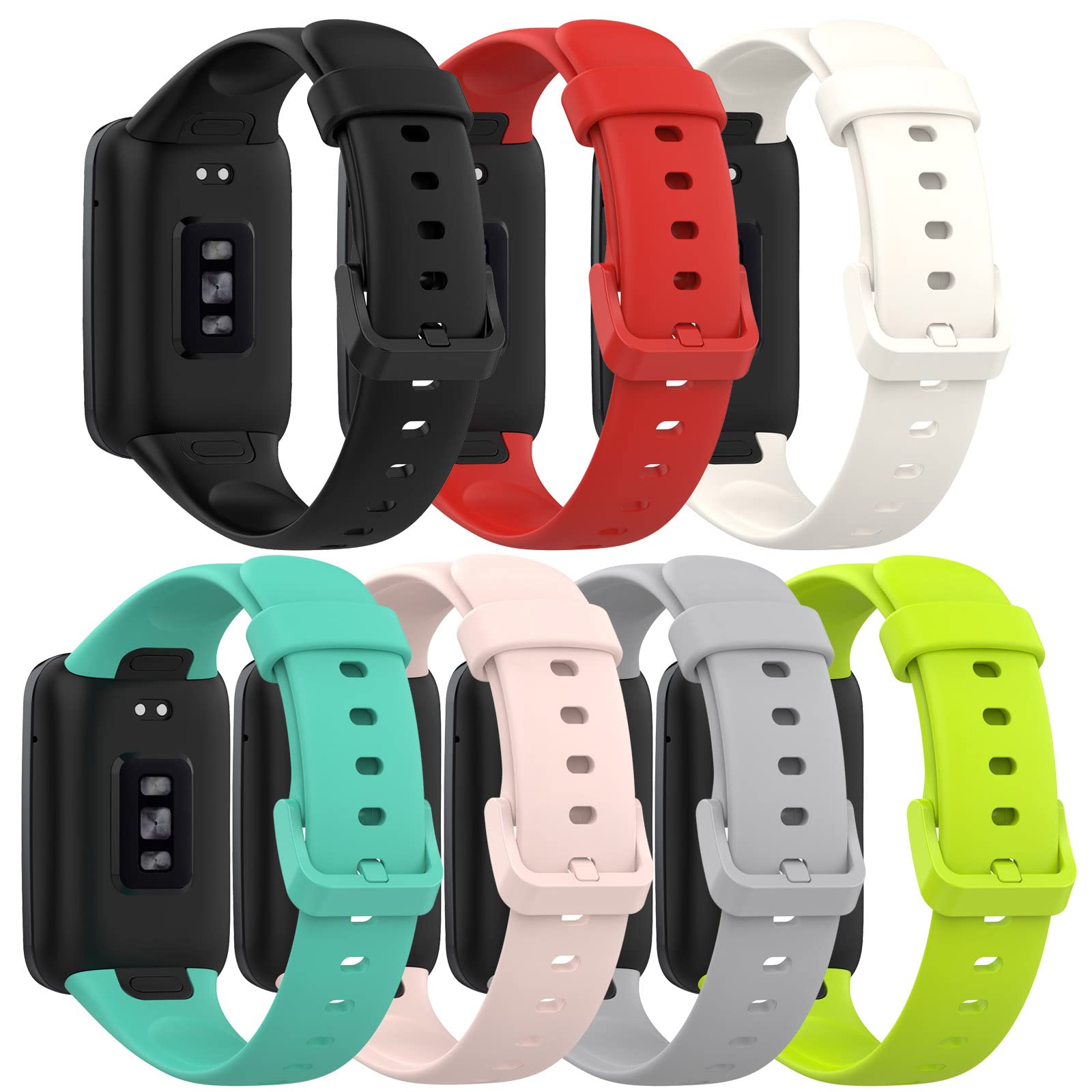 FitTurn Bands Compatible with Xiaomi Mi Band 7 Pro Watch Replacement Soft Durable Colourful Silicone Watch Band Sports Strap Wristband for Mi Band 7 Pro Smartwatch Accessories