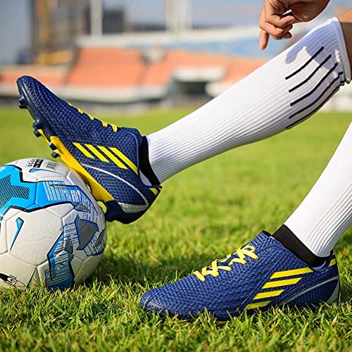TOLLN Mens Football Shoes Youth Soccer Cleats 22017-Blue-7.5-EUR40