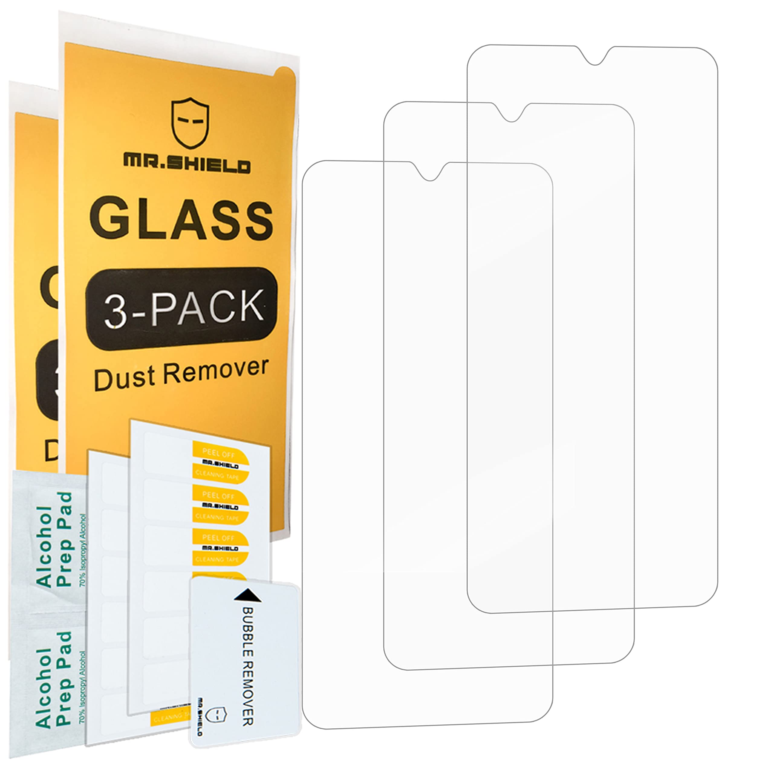 Mr.Shield [3-Pack] Designed For Xiaomi Poco C55 / Redmi 12C [Tempered Glass] [Japan Glass with 9H Hardness] Screen Protector