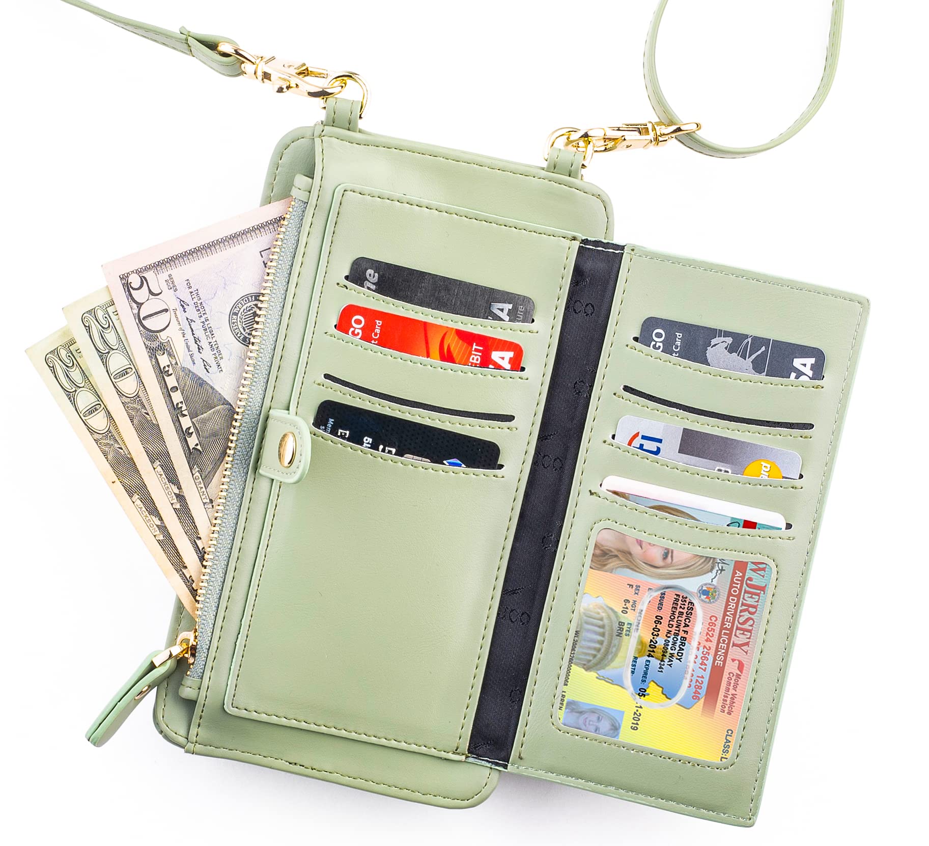 Claasico Womens Crossbody Wallet & Phone Case | iPhone/Samsung/LG Magnet Cell Pouch & Handbag