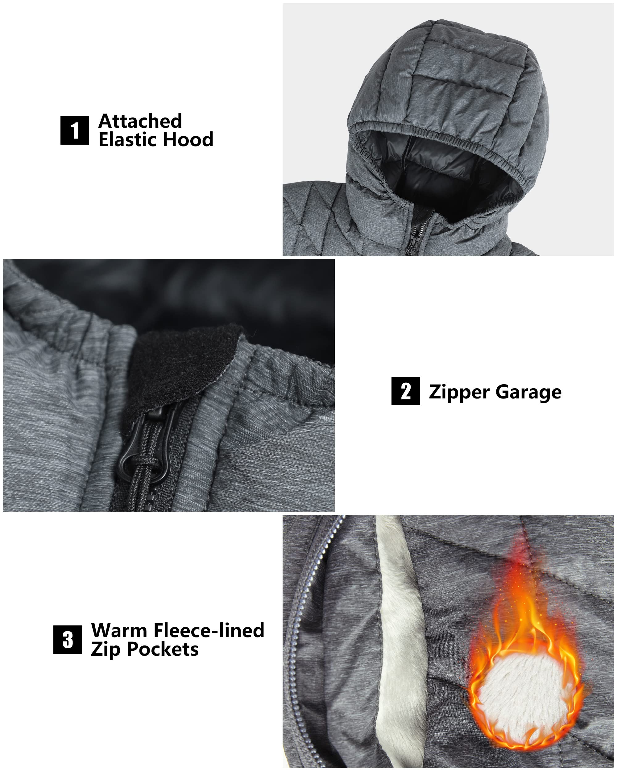 Outdoor Ventures Women's Maryan Hooded Ultra Lightweight Warm Thermolite Long Puffer Coat