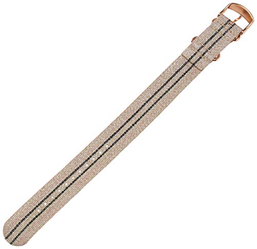 Timex TW7C27400 Weekender 20mm Blush/Graphite Stripe Metallic Fabric Strap