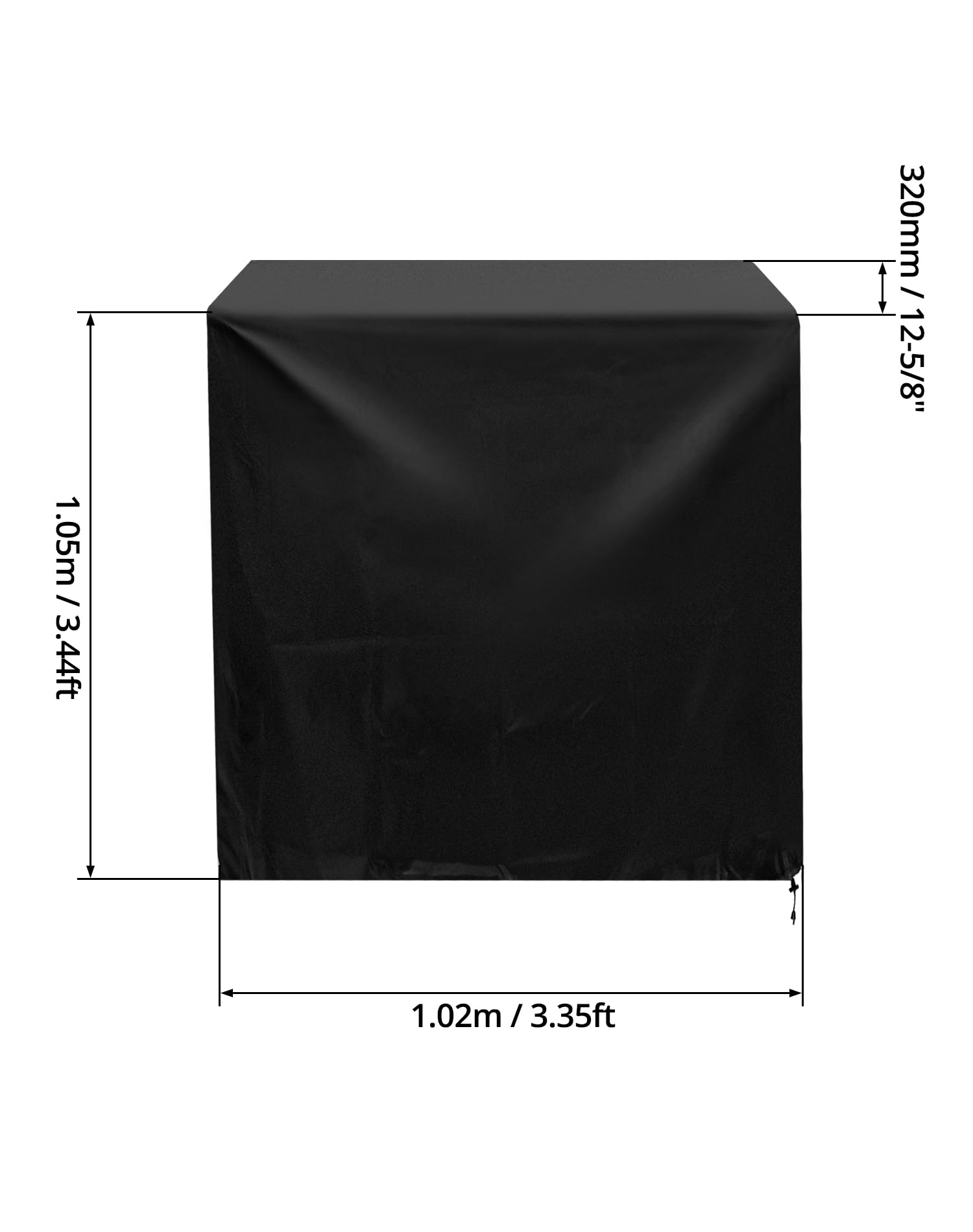 Qwork Universal Rollaway Bed Cover, 40" x 13" x 41", Thickened Storage Cover for 38 in Folding Cot Bed, Water & Dust Resistant, with 600D Fabric Zipper, Folding Bed Storage Cover Bed Protector