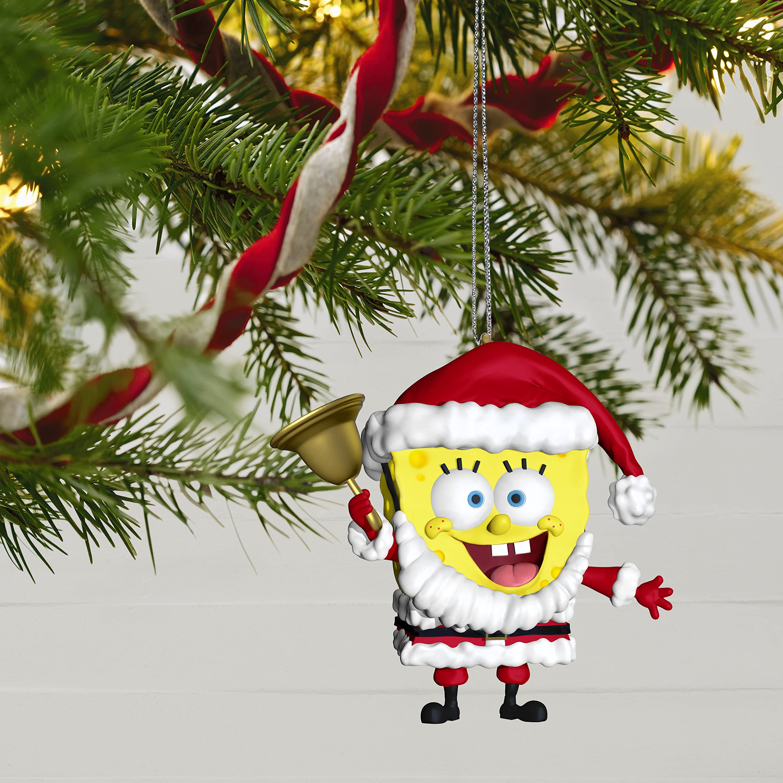 Hallmark Keepsake Christmas Ornament 2023, Nickelodeon SpongeBob SquarePants Santa, TV Show Gifts
