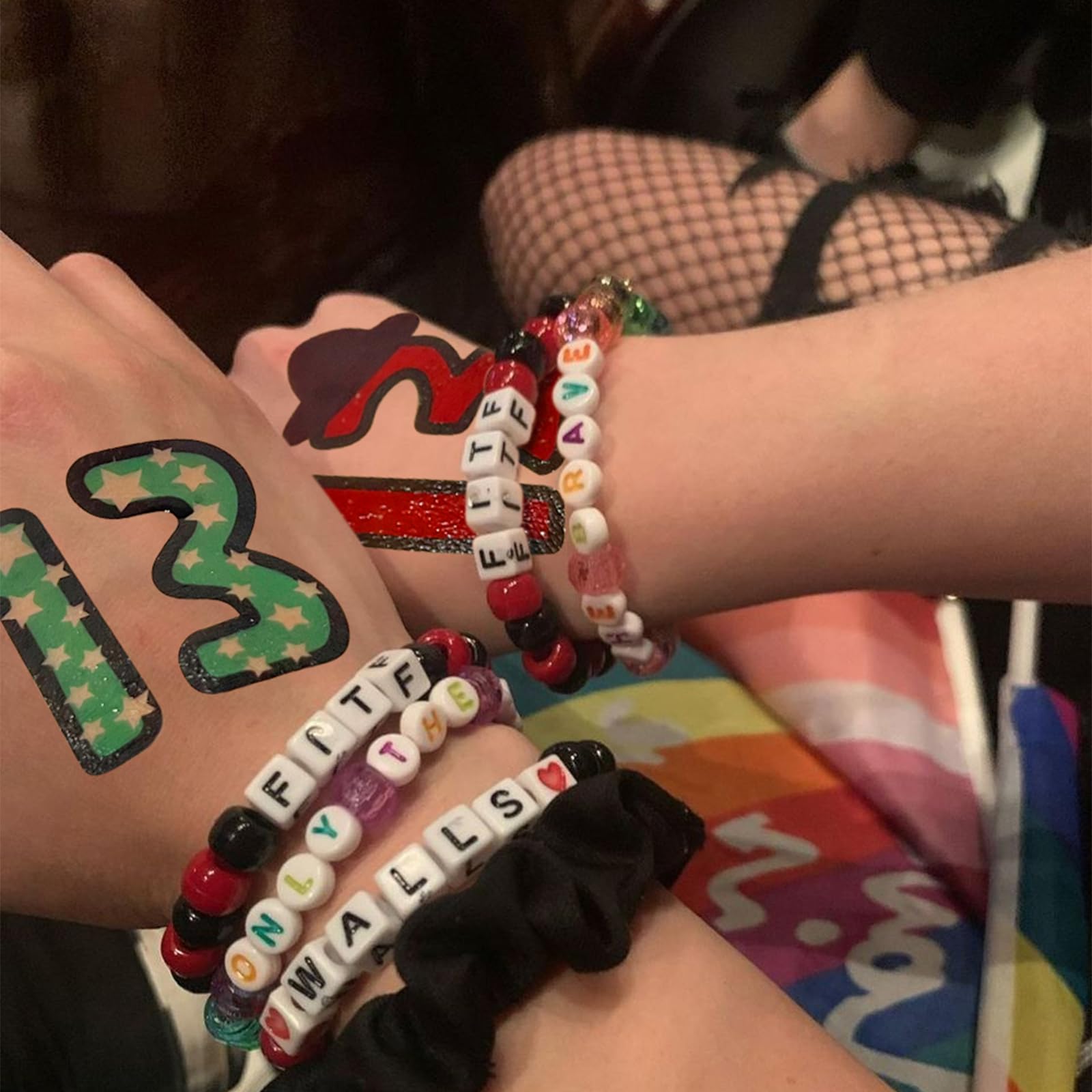 13 Bulk Hand Tattoos for Eras Tour Merch Star Snake Butterfly Guitar Temporary Tattoos Concert Accessories for Swifties Gifts